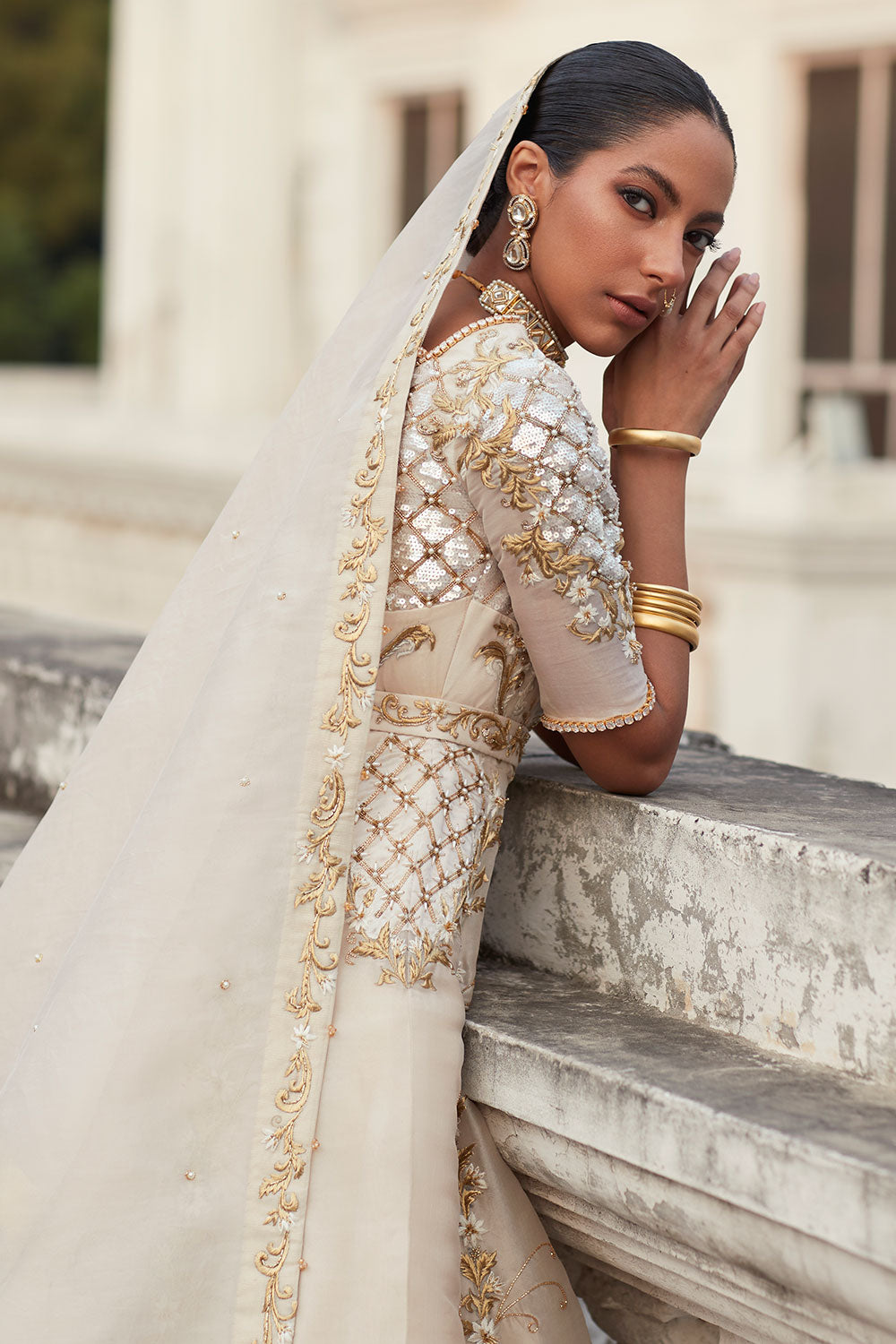 The Ivory Princess - Bridal Couture with Baroque Gold Embroidery – Caia